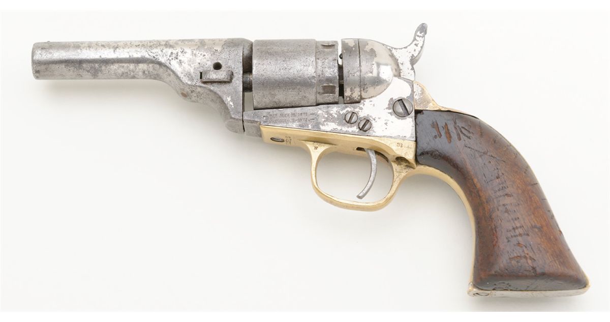 Colt Pocket Navy conversion revolver, .36 cal., 3-1/2” round barrel ...