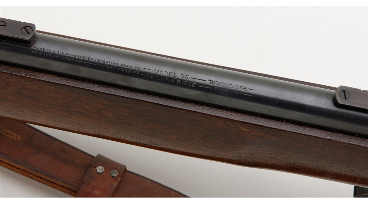Winchester model 75, .22 cal bolt action rifle with match grade iron ...