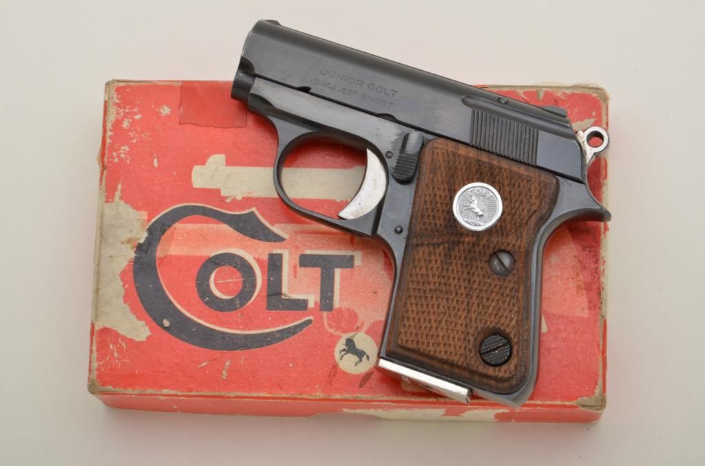 Colt Junior Model semi-auto pocket pistol, .22 short cal., 2-1/4 ...