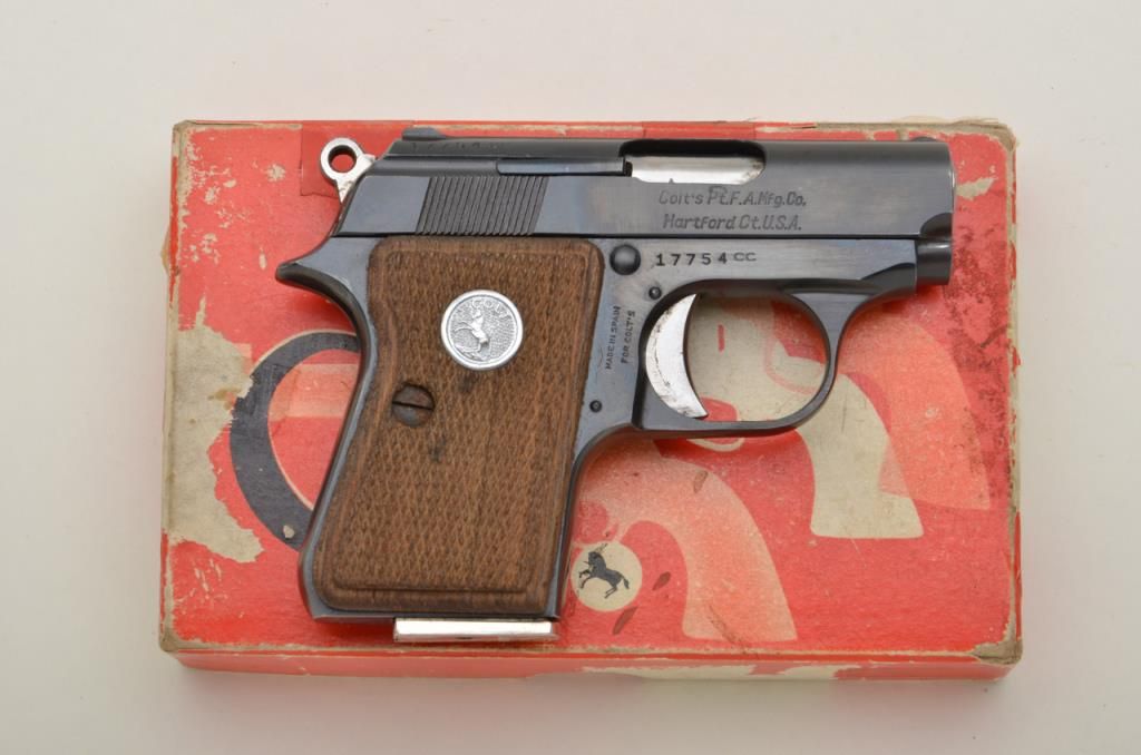 Colt Junior Model semi-auto pocket pistol, .22 short cal., 2-1/4 ...