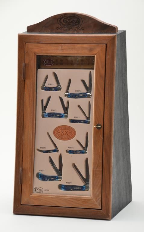 Wood and glass counter top display for Case XX Limited Edition folding ...