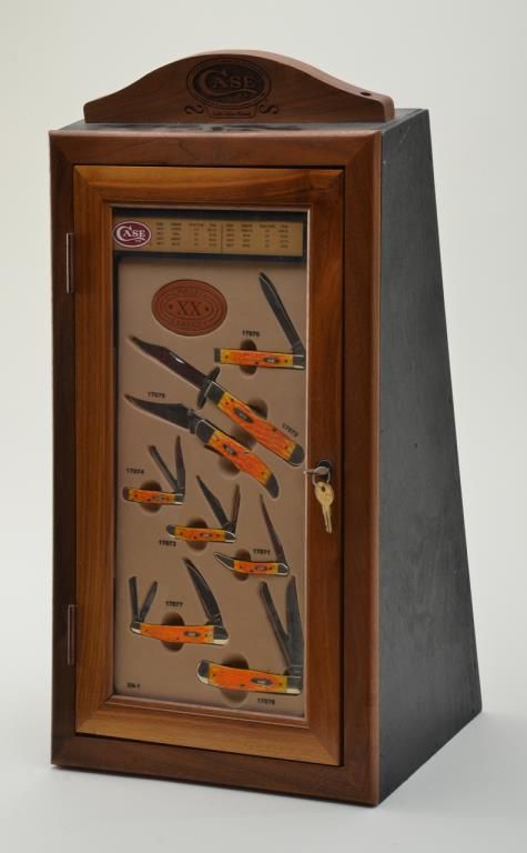 Wood and glass counter top display for Case XX Limited Edition folding ...