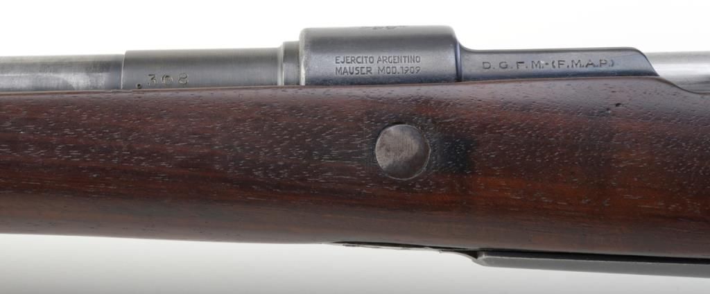 Sporterized Argentine Mauser Model 1909 bolt action rifle, barrel ...