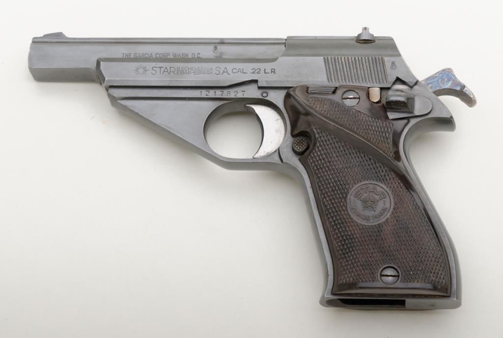 Spanish Star semi-auto pistol, .22LR cal., 4-1/2” barrel, blue finish ...