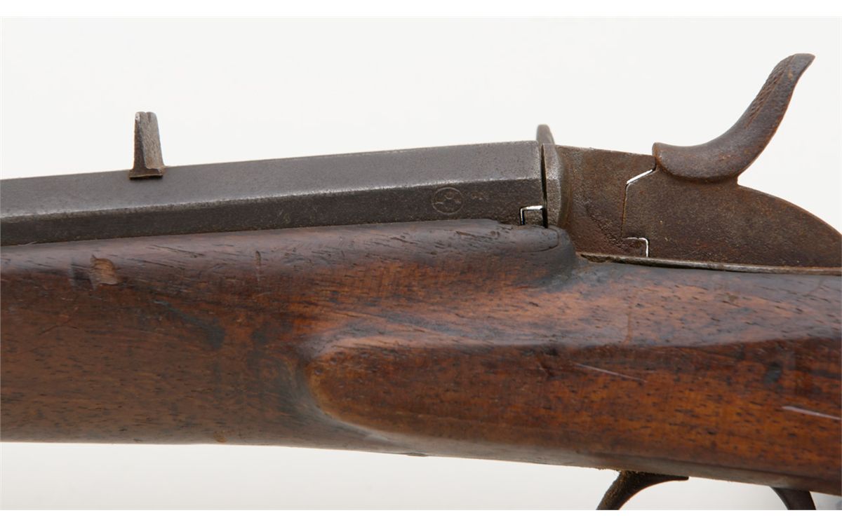 Antique Flobert single shot rifle, .22 cal., 22-1/2” octagon barrel ...