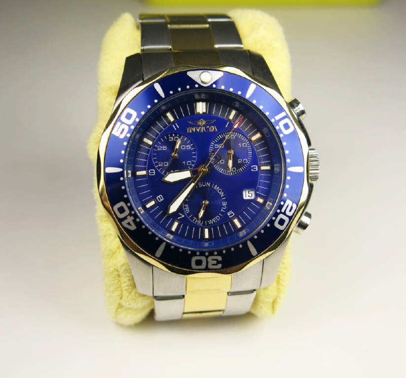 Handsome Men’s Invicta Swiss ‘Chronograph’ Watch with cobalt blue watch ...