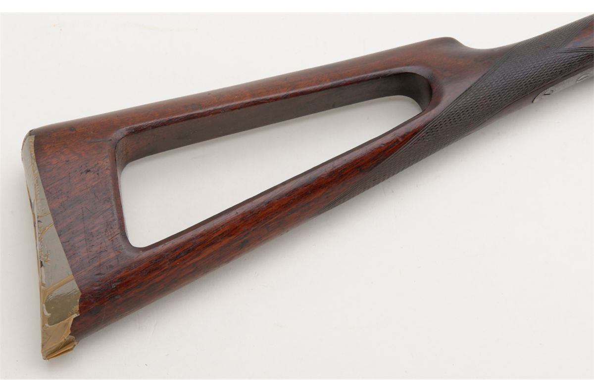 Belgium 410 Double Barrel exposed Hammer Shotgun with skeleton style ...