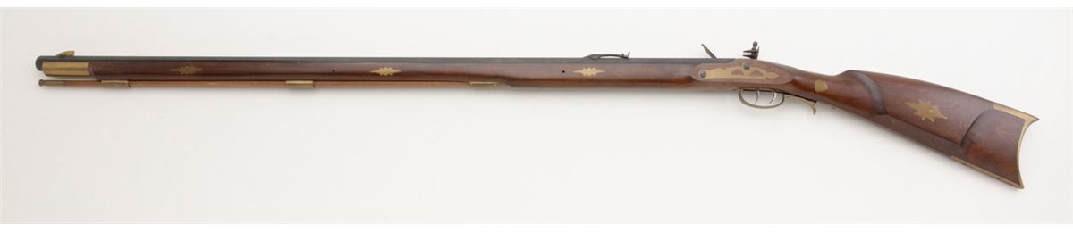 Reproduction Kentucky rifle with full stock. Made in Spain. Marked ...