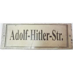 ADOLF HITLER STREET SIGN