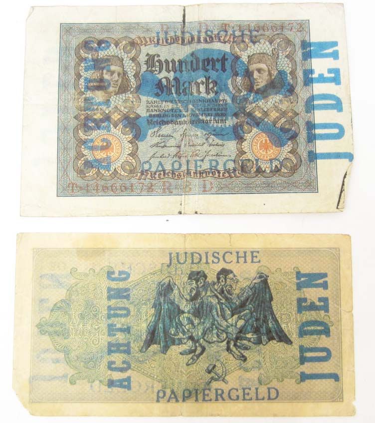 LOT OF 2 GERMAN NAZI HOLOCAUST DOLLARS