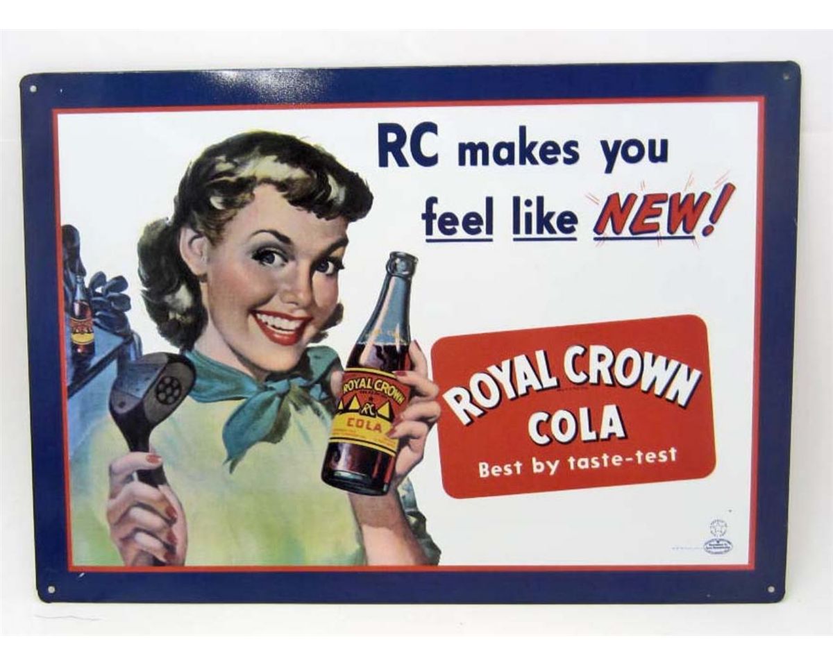 ROYAL CROWN COLA METAL SIGN