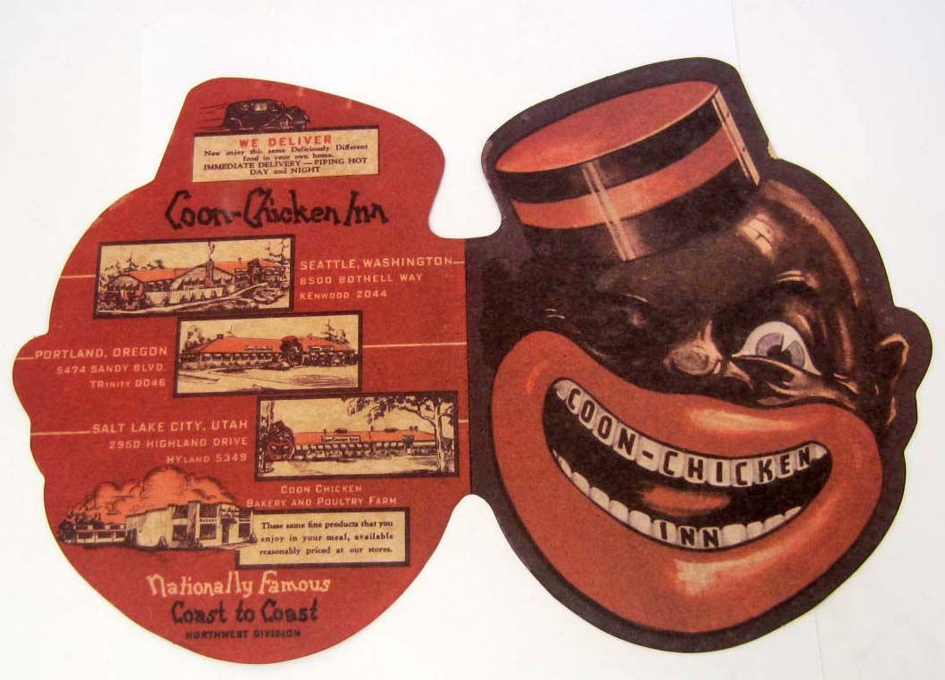 BLACK AMERICANA COON-CHICKEN INN MENU