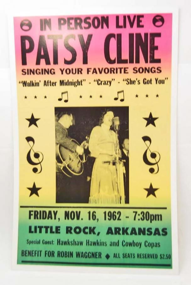 PATSY CLINE CONCERT POSTER MODERN PRINT