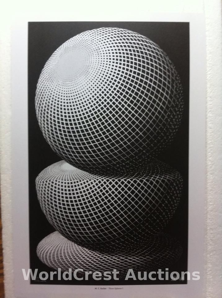 Three Spheres I by M. C. Escher