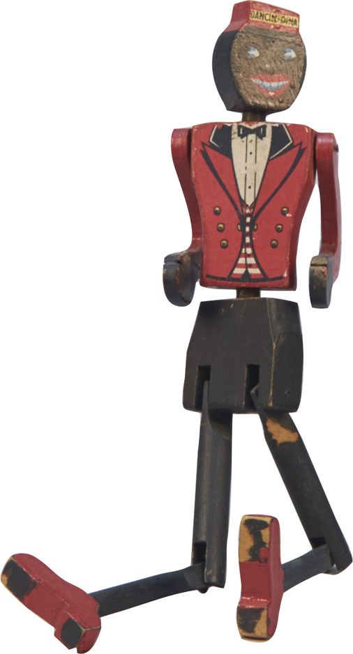"Dancin Dina" Black Americana Wood Tap Dancer Toy