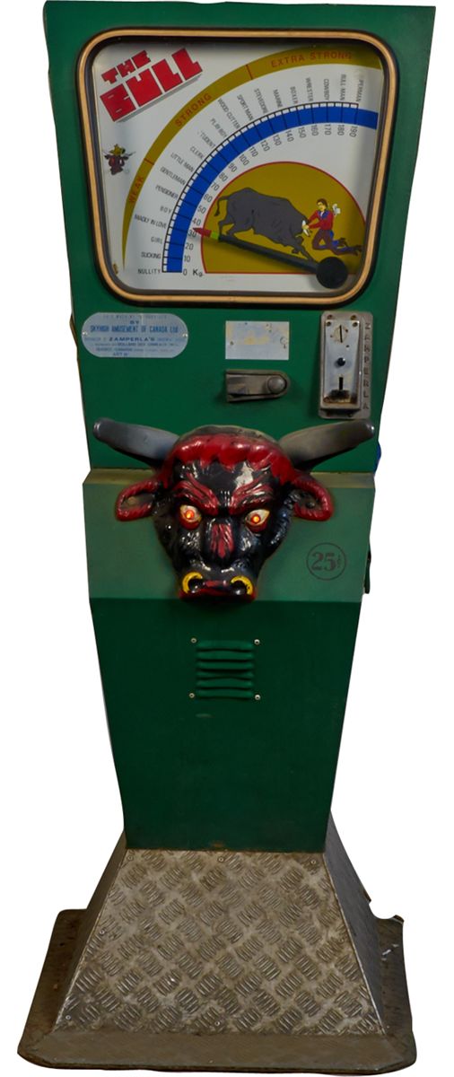 25 Cent Vintage "The Bull" Floor Strength Tester Arcade