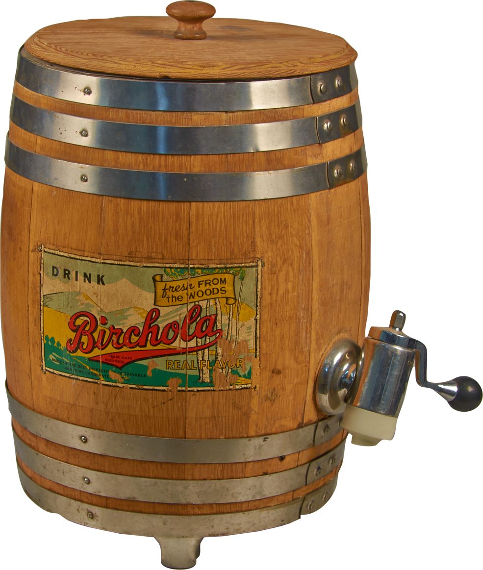 Vintage Drink Birchola Wood Barrel & Stainless Steel