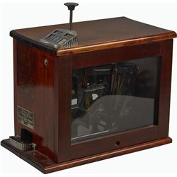 5 Cent "DUPLEX" Wood & Glass Postage Stamp Vending Mach