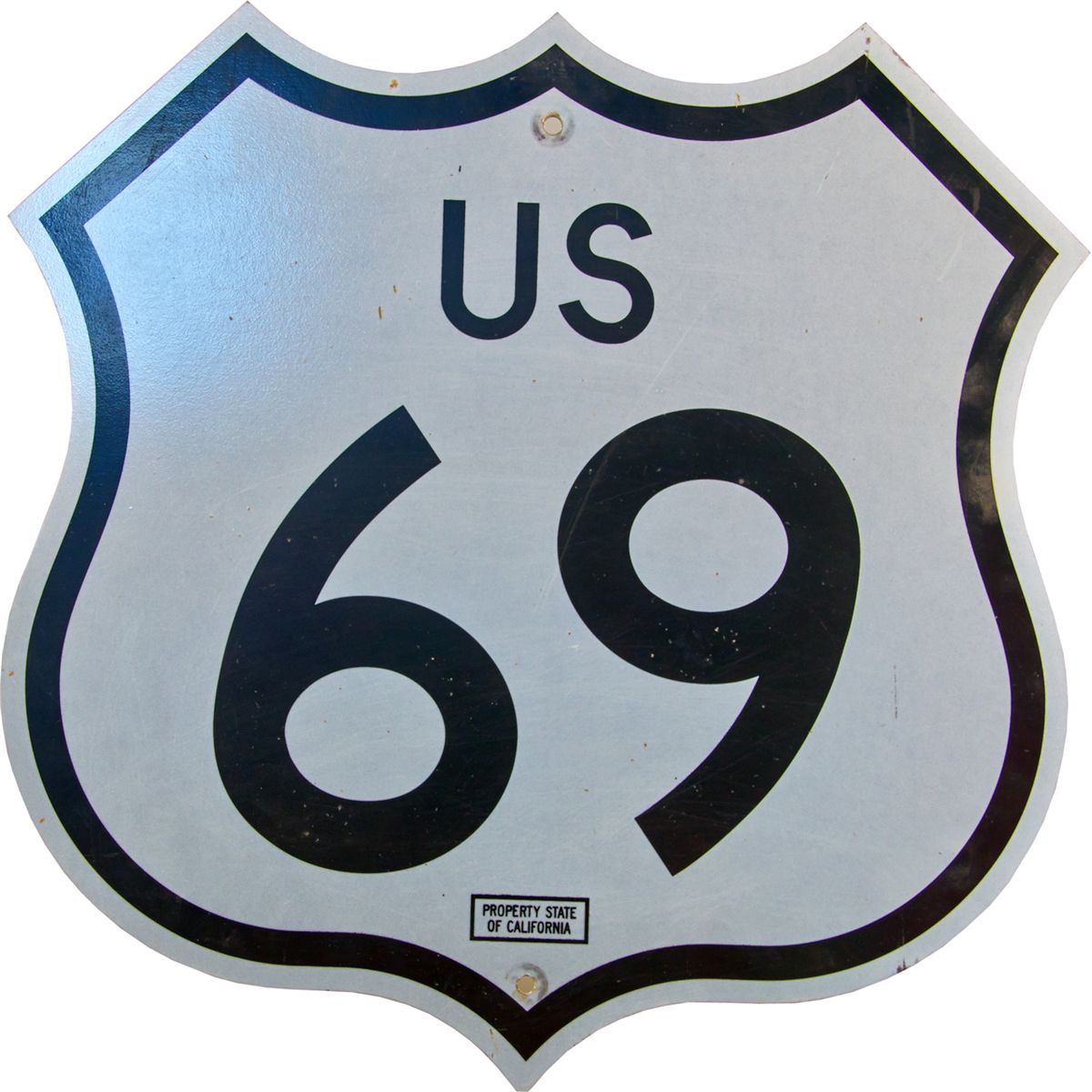 "US - 69" Metal Highway Sign