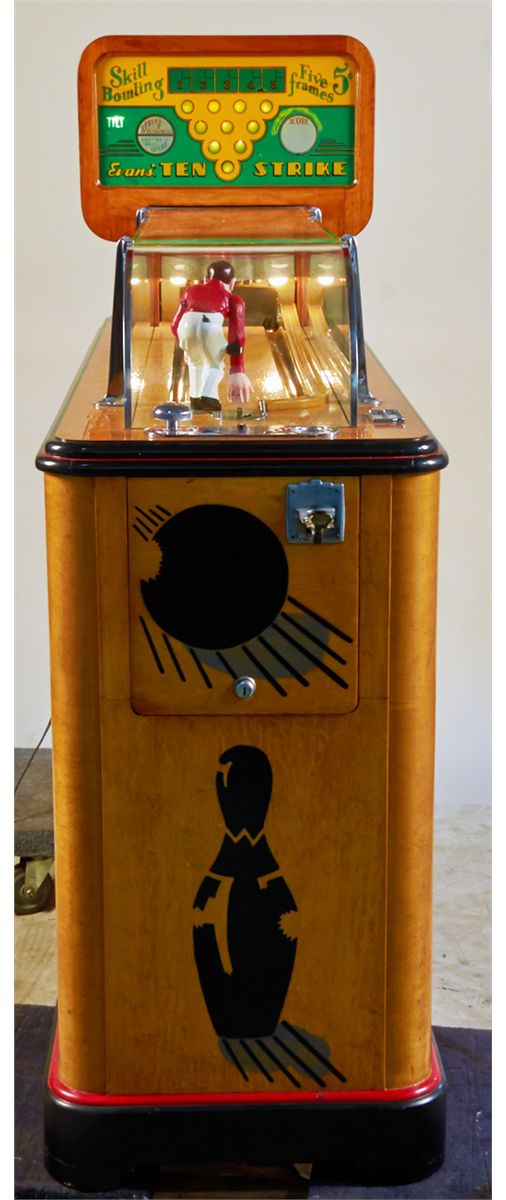 5 Cent Evans "Ten Strike" Arcade Bowling Skill Game