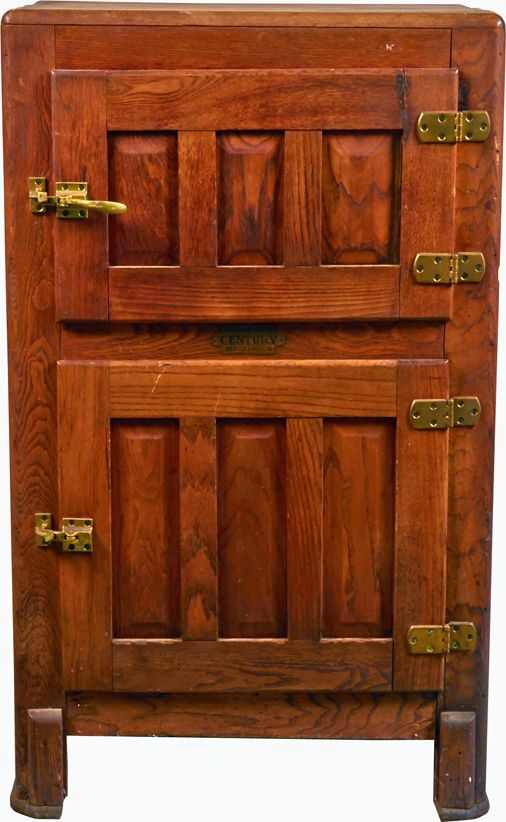 Early Oak Belding-Hall Century Refrigerator Ice Box