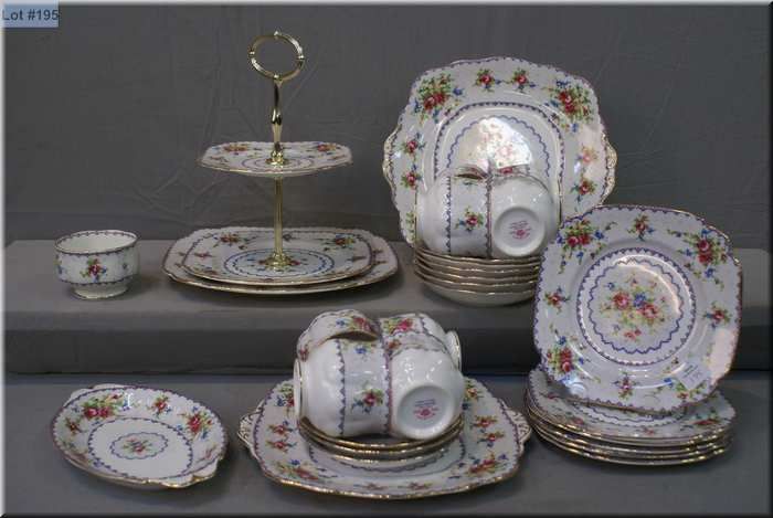 A selection of Royal Albert Petit Point china including eight cups and ...