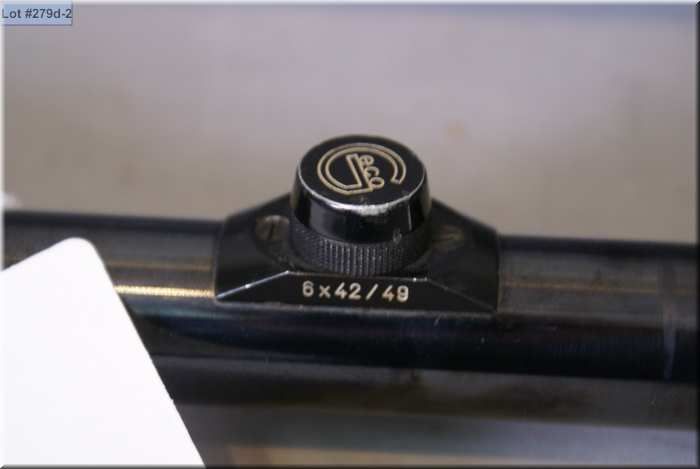 German Geco WWII or post war scope with classic sniper reticle, 6x42/49