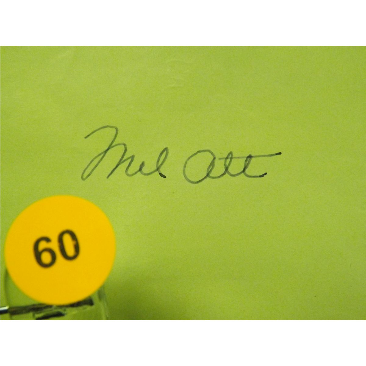 Mel Ott Die Cut Autograph. Appraised or estimated retail value $1000 ...