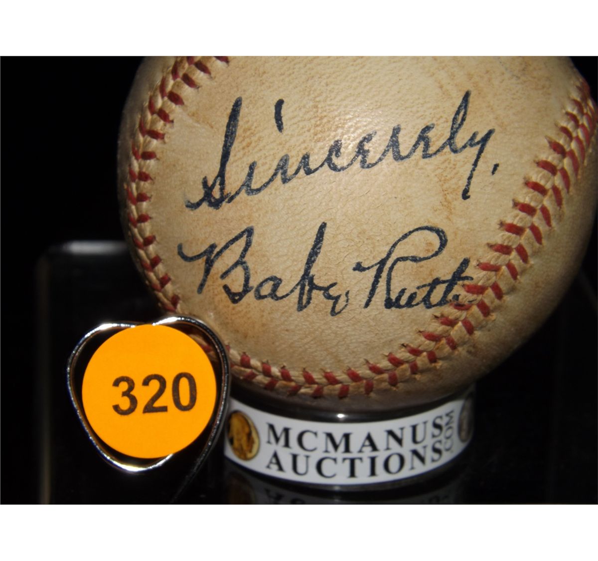 Babe Ruth "Sincerely" Autographed Baseball. Worth Official League ...