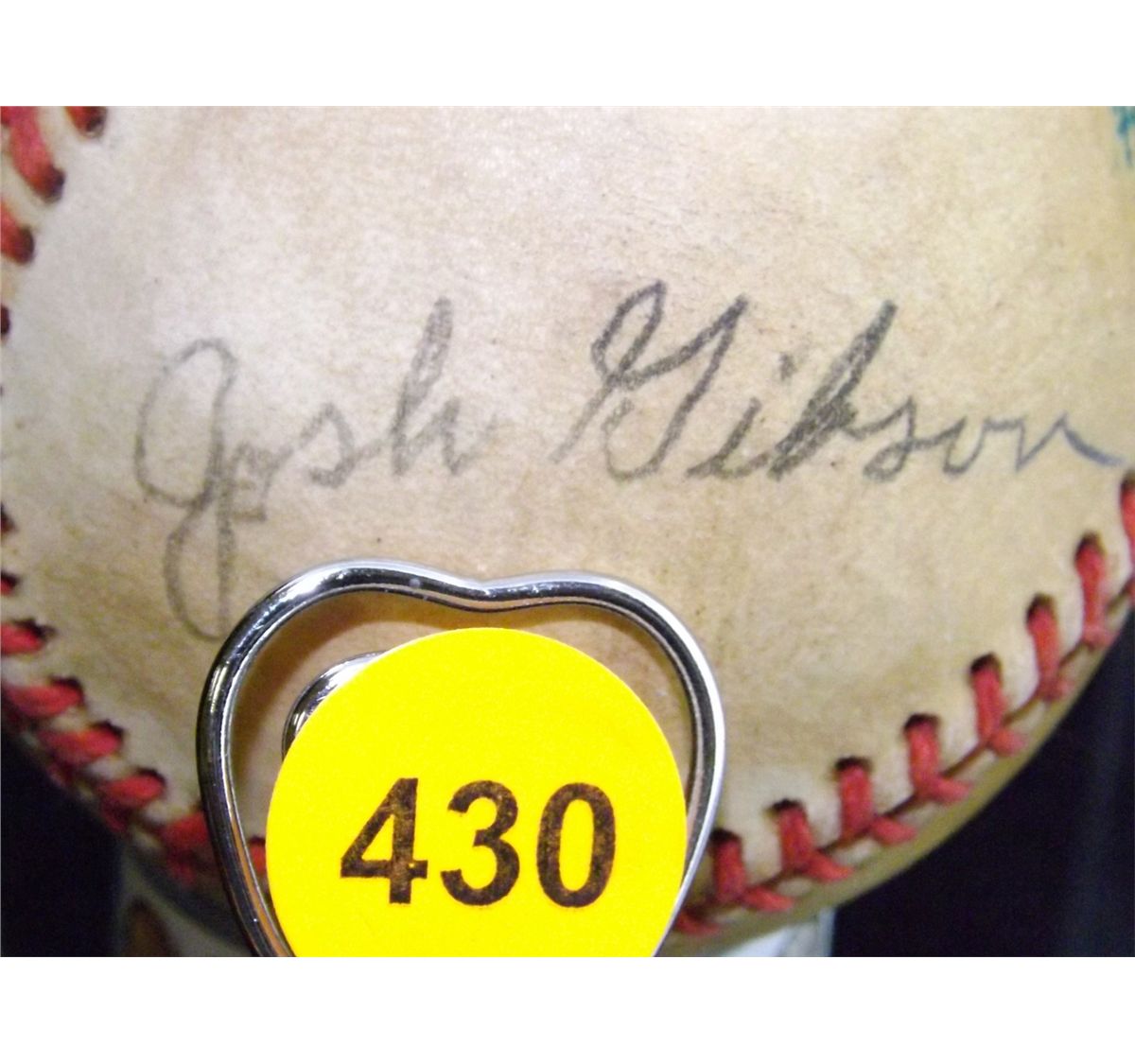 Josh Gibson Autographed Baseball. Reach Official American League Ball ...