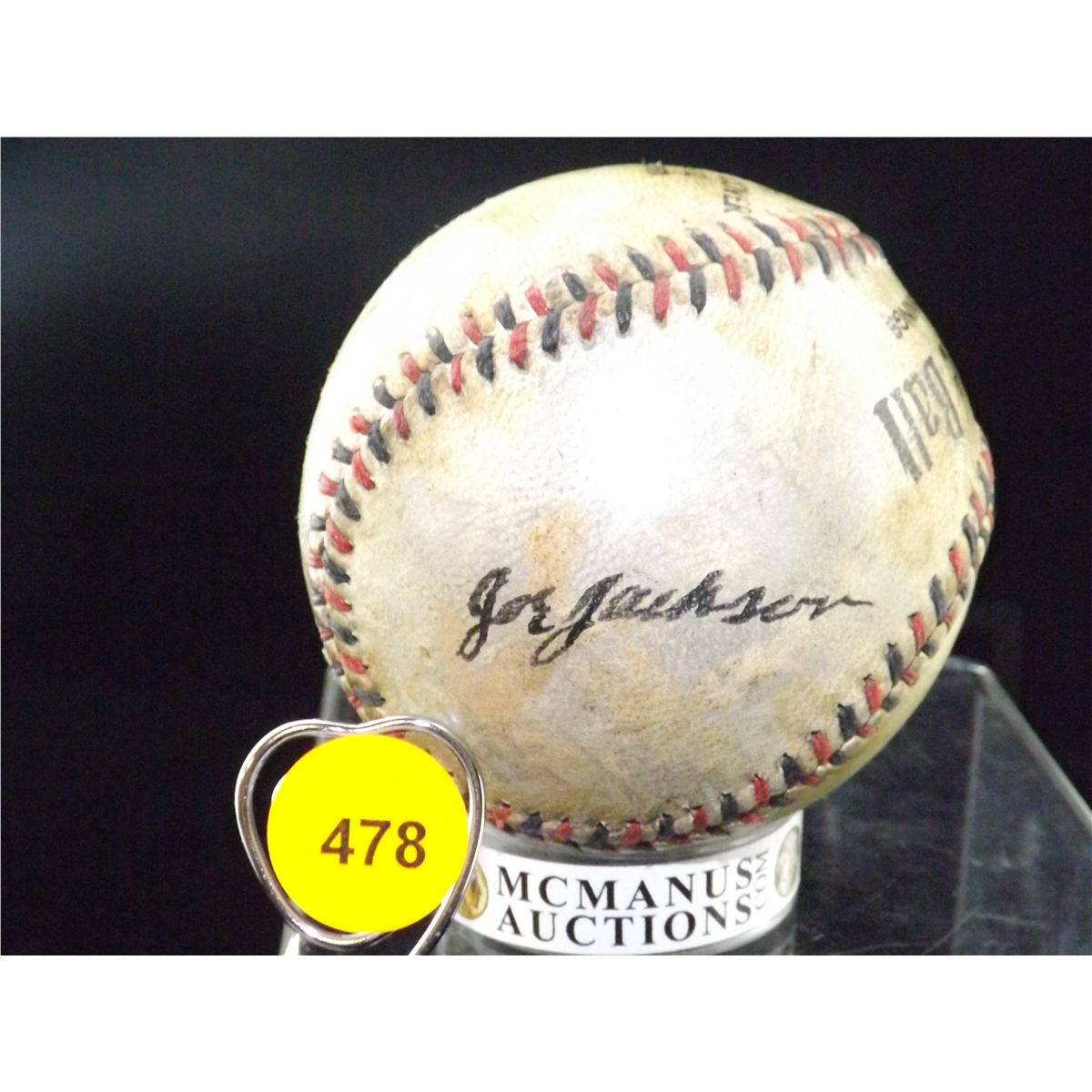 Joe Jackson Autographed Baseball. Goldsmith Official 97 League Ball ...