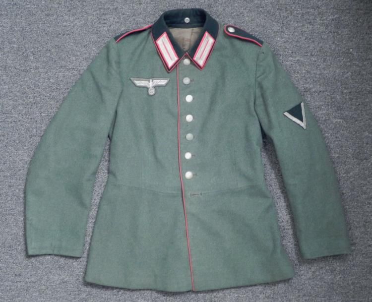 WWII Nazi NCO German Wehrmacht Artillery Jacket 1st Reg