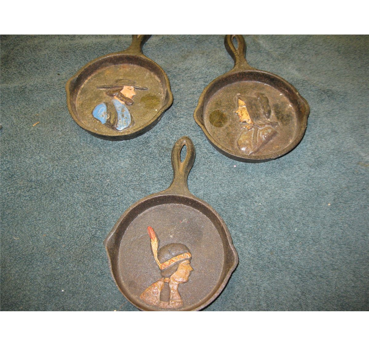 6 Misc. Vintage Small Melting Cast Iron Pots,