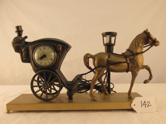 Sessions model 701 "Hansom Cab" animated shelf clock
