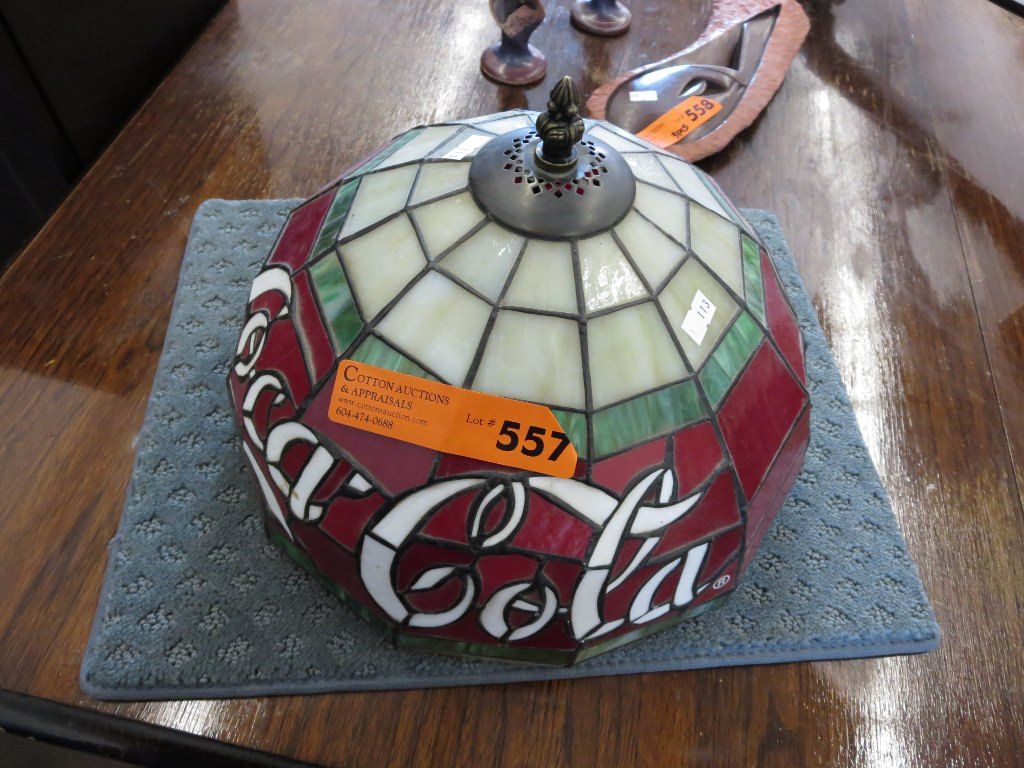 Stained glass style Coca-Cola lamp shade