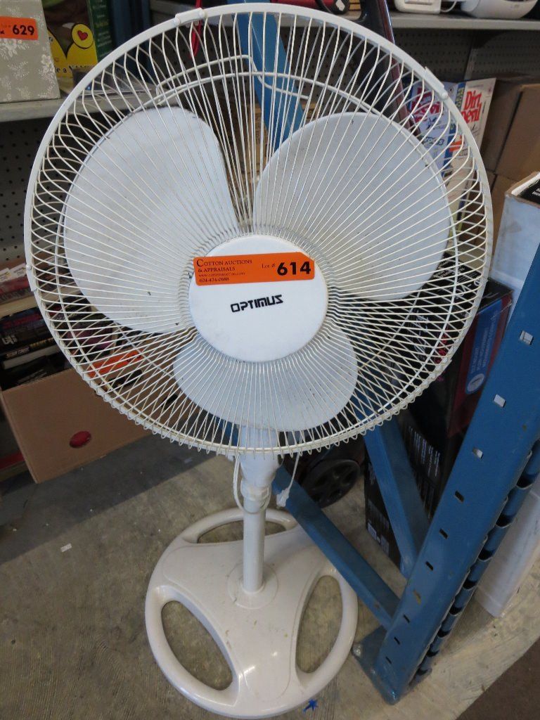 Optimus oscillating floor fan