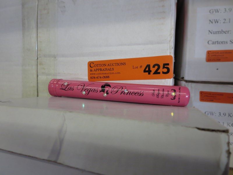 Case of pink screw top cigar tubes - empty