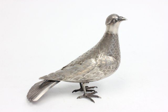 3 Persian silver birds
