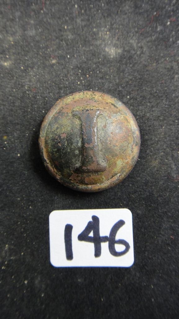 Civil War Confederate Block "I" Infantry Button Front