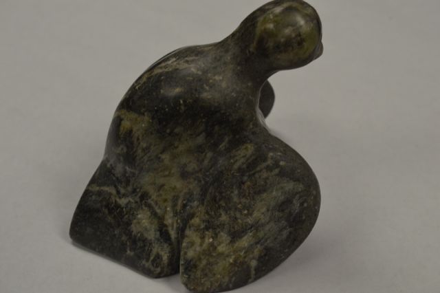 Inuk Artist - INUD JUAK Hand Carved Stone Bird/Woman Measures 7 x 7 inches