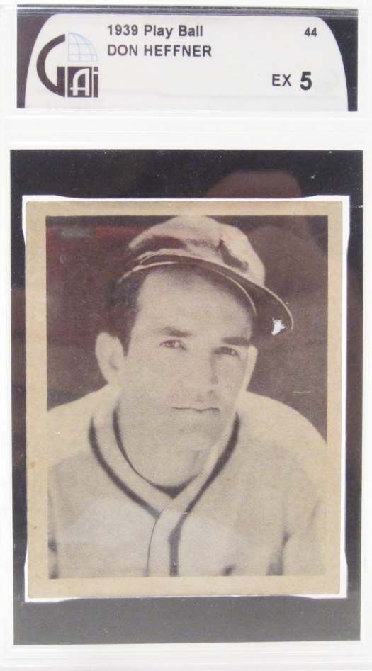 1939 PLAY BALL DON HEFFNER #44 BASEBALL CARD - GAI EX 5