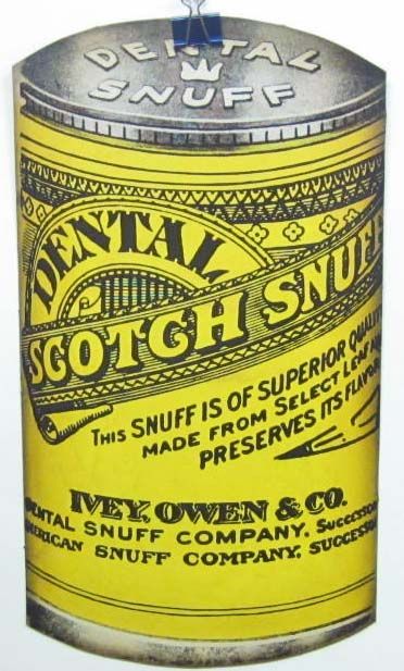 DENTAL SCOTCH SNUFF WALL ADVERTISING PRINT