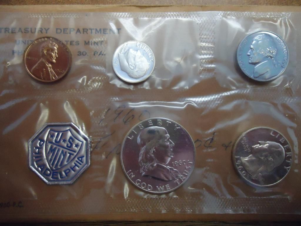 1960 US SILVER PROOF SET (WITH ENVELOPE)