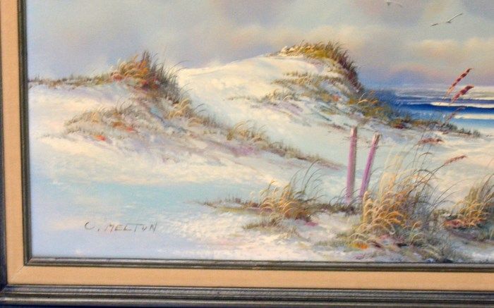 Signed C Melton Oil Painting