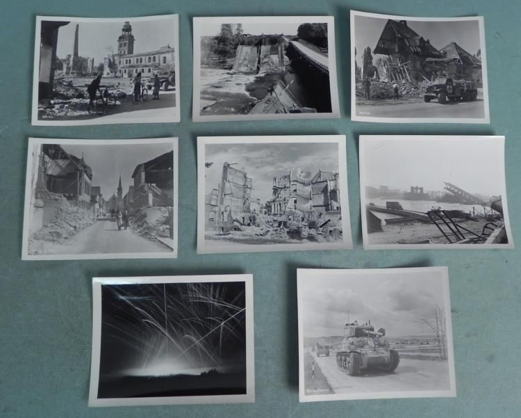 8 PHOTOS OF WWII DESTRUCTION OF GERMANY, FLAK FIRE
