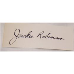 VERY RARE 'JACKIE ROBINSON' SIGNATURE CUT OUT