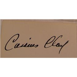 CASSIUS CLAY AUTOGRAPH SIGNATURE CUT OUT