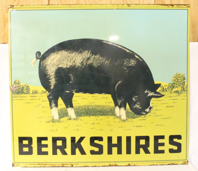 Berkshire Hog Double-sided Tin Sign