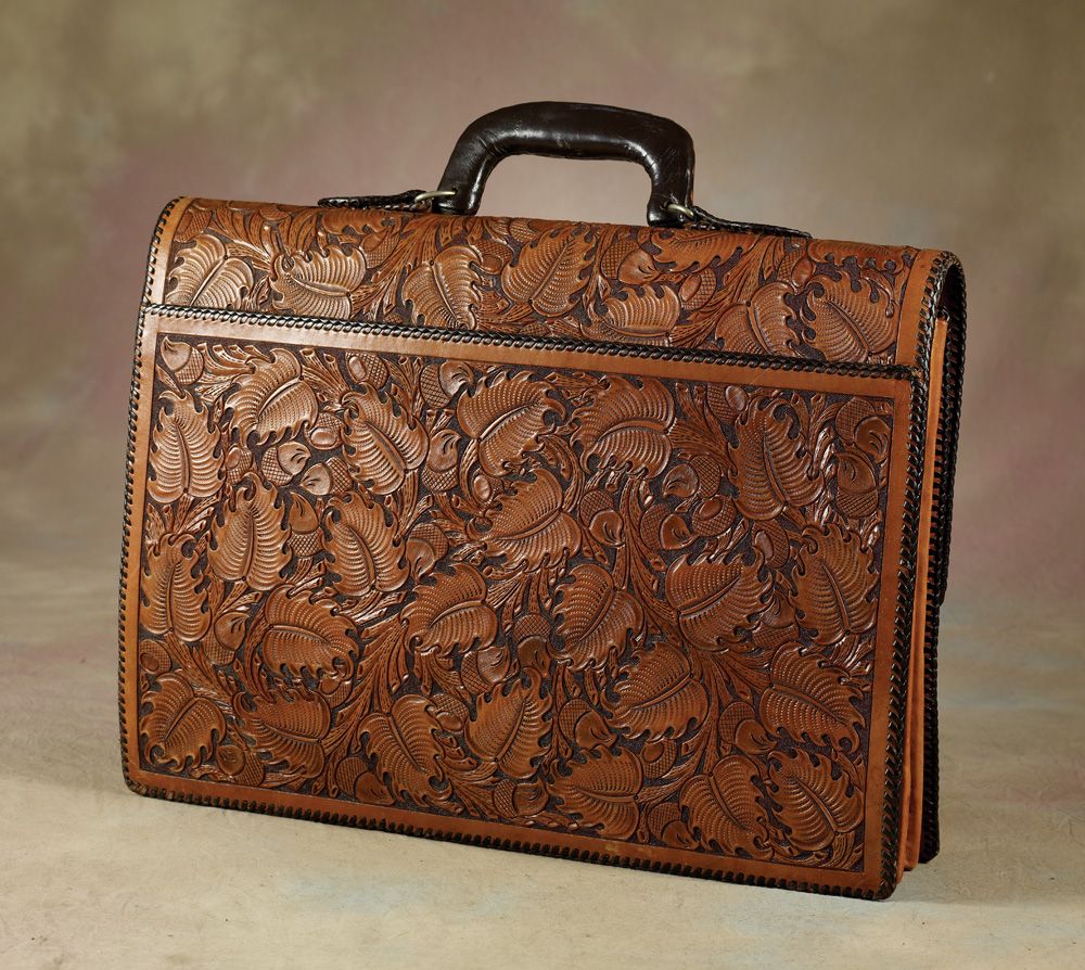 Stunning Edw H Bohlin Silver & Gold Briefcase made for Larry Hagman
