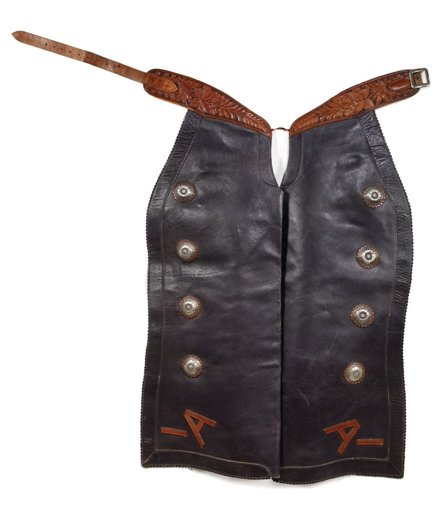 Edward H Bohlin Chaps with Rockin' A Brand and So Cal History